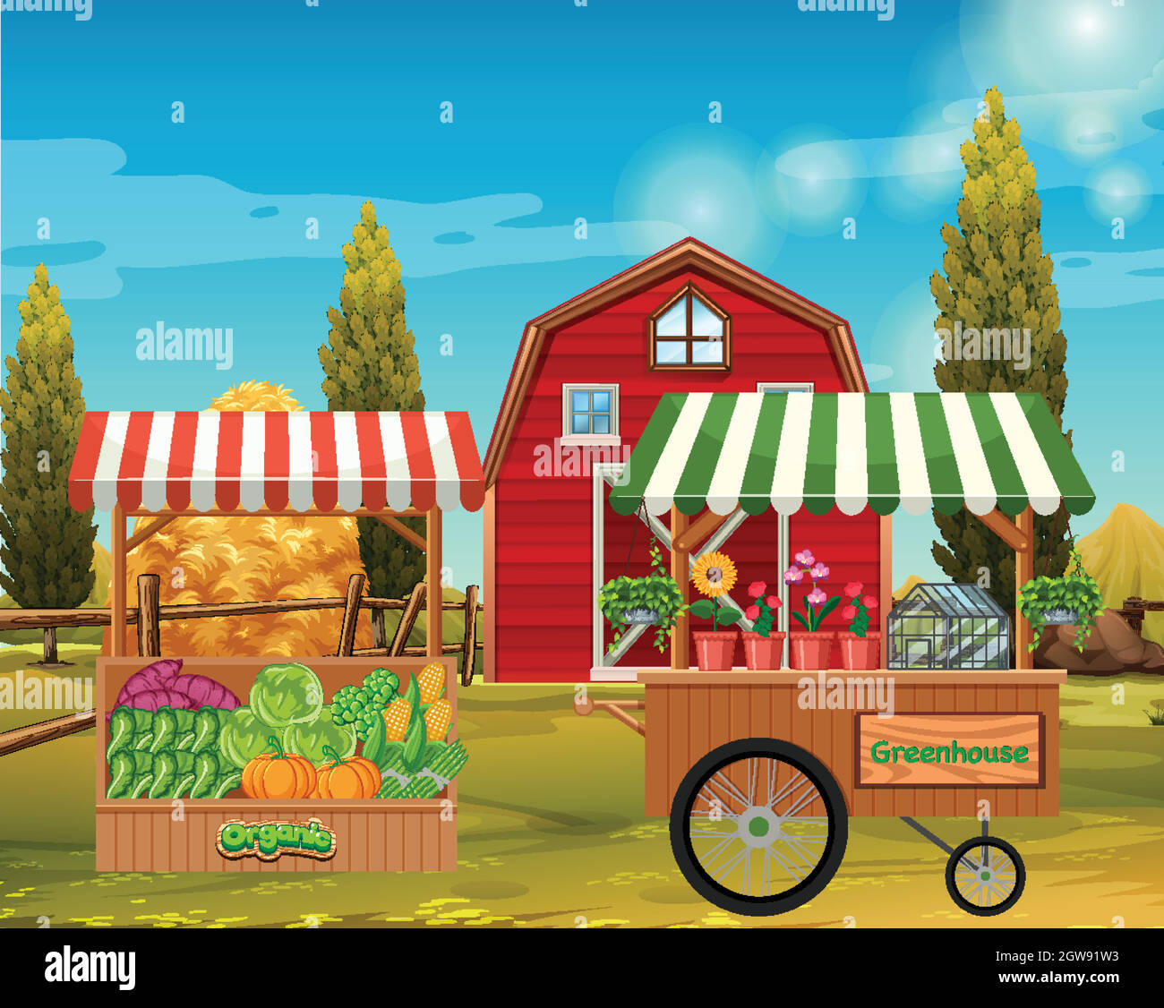 Flowers plants shop Stock Vector Images - Alamy