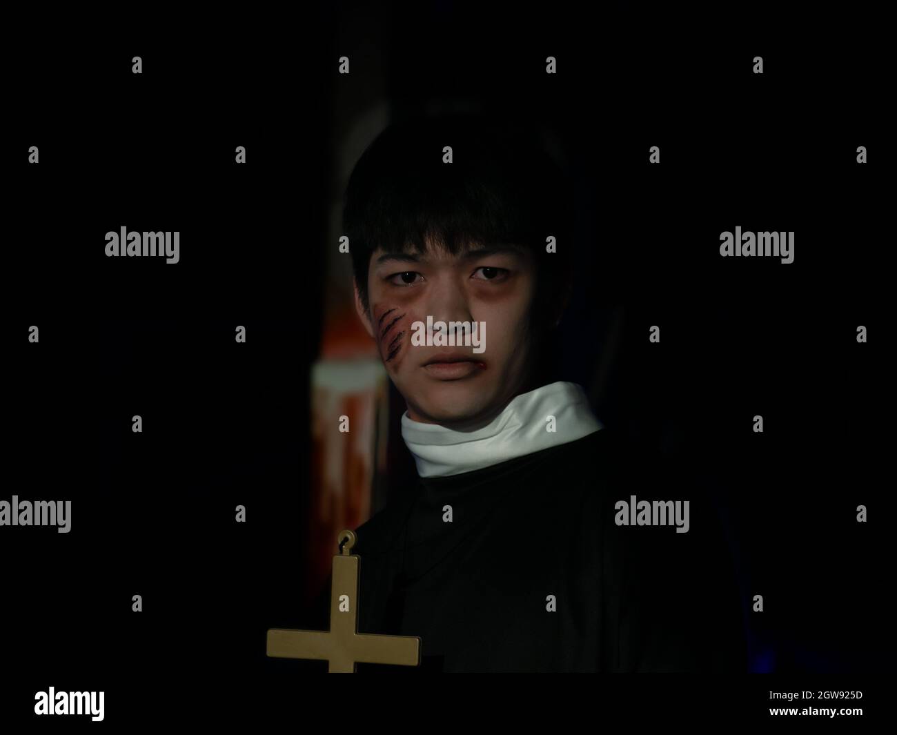 Evil priest at night hi-res stock photography and images - Alamy