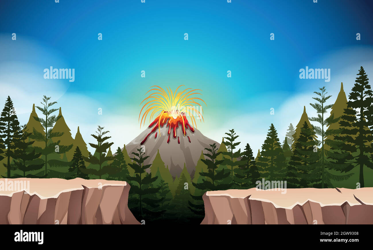 Volcanic eruption clipart hi-res stock photography and images - Alamy