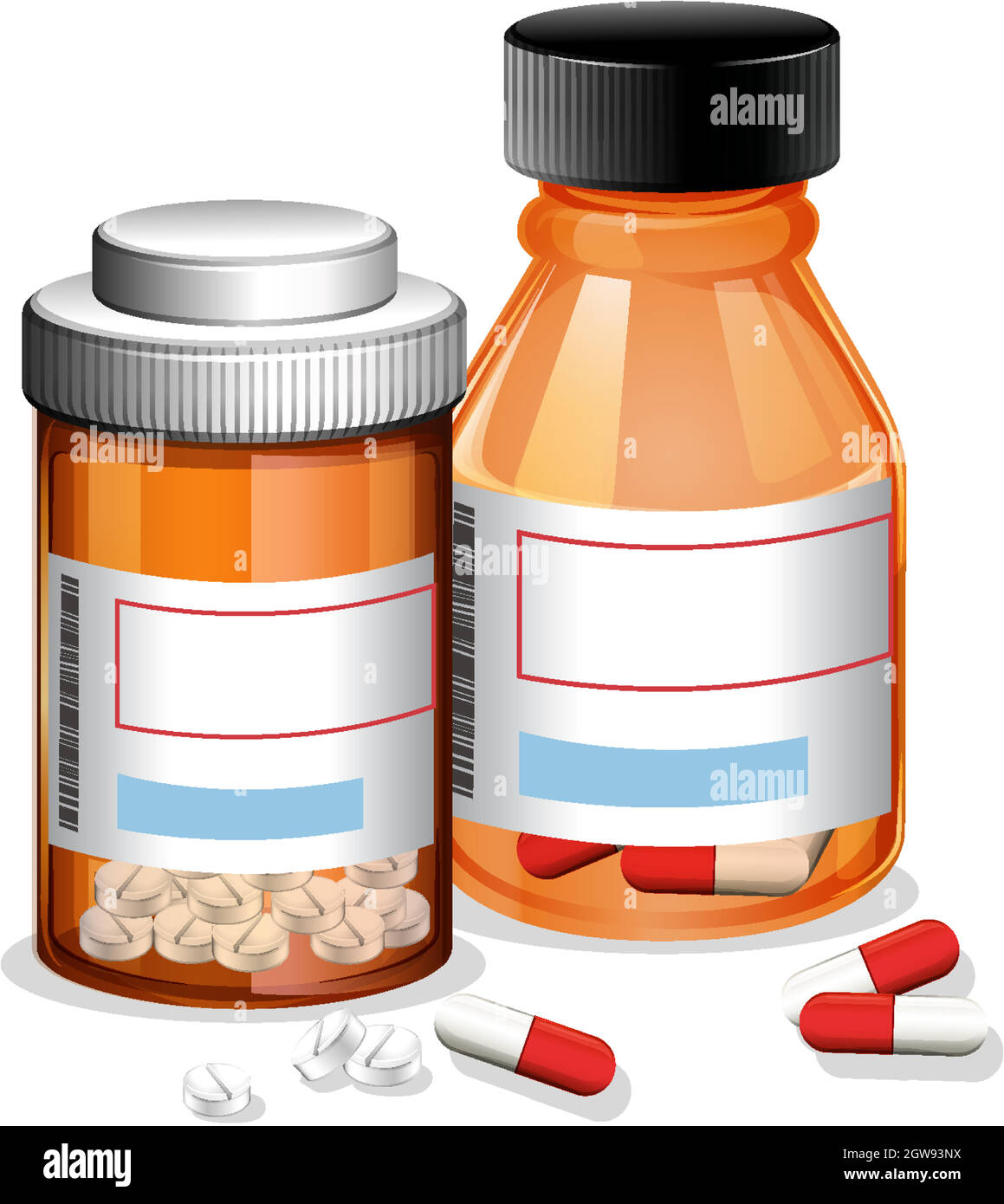 Pills in medical bottle Stock Vector Images - Alamy