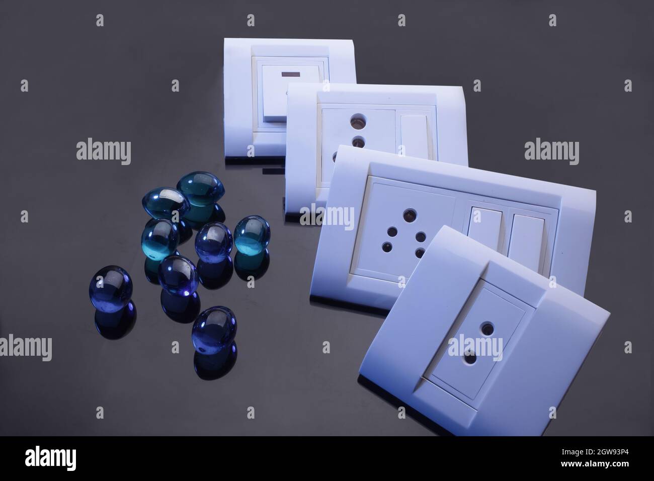 wall switch power electronic component socket different and modern ...