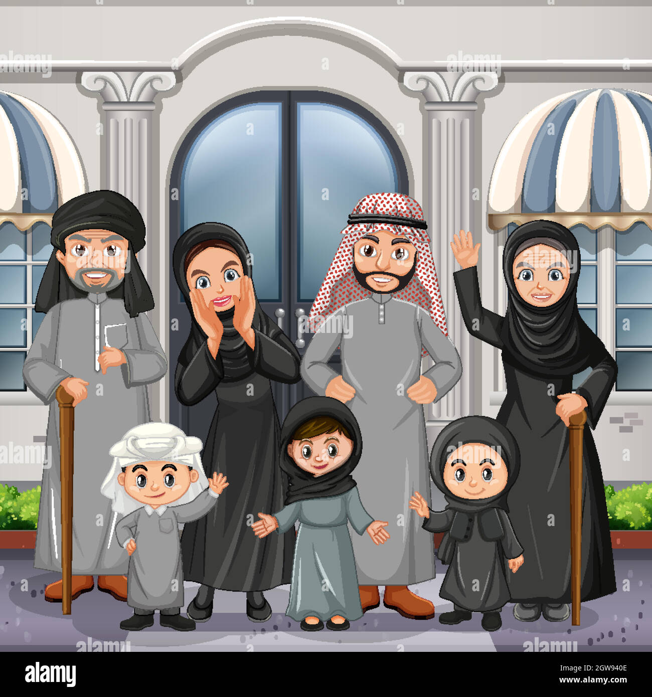 Arabic family vector graphic Stock Vector Images - Alamy