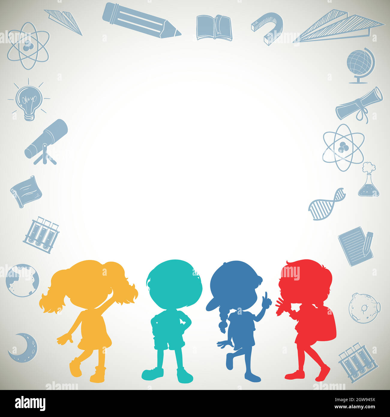 Border design with children and school icons Stock Vector Image & Art ...
