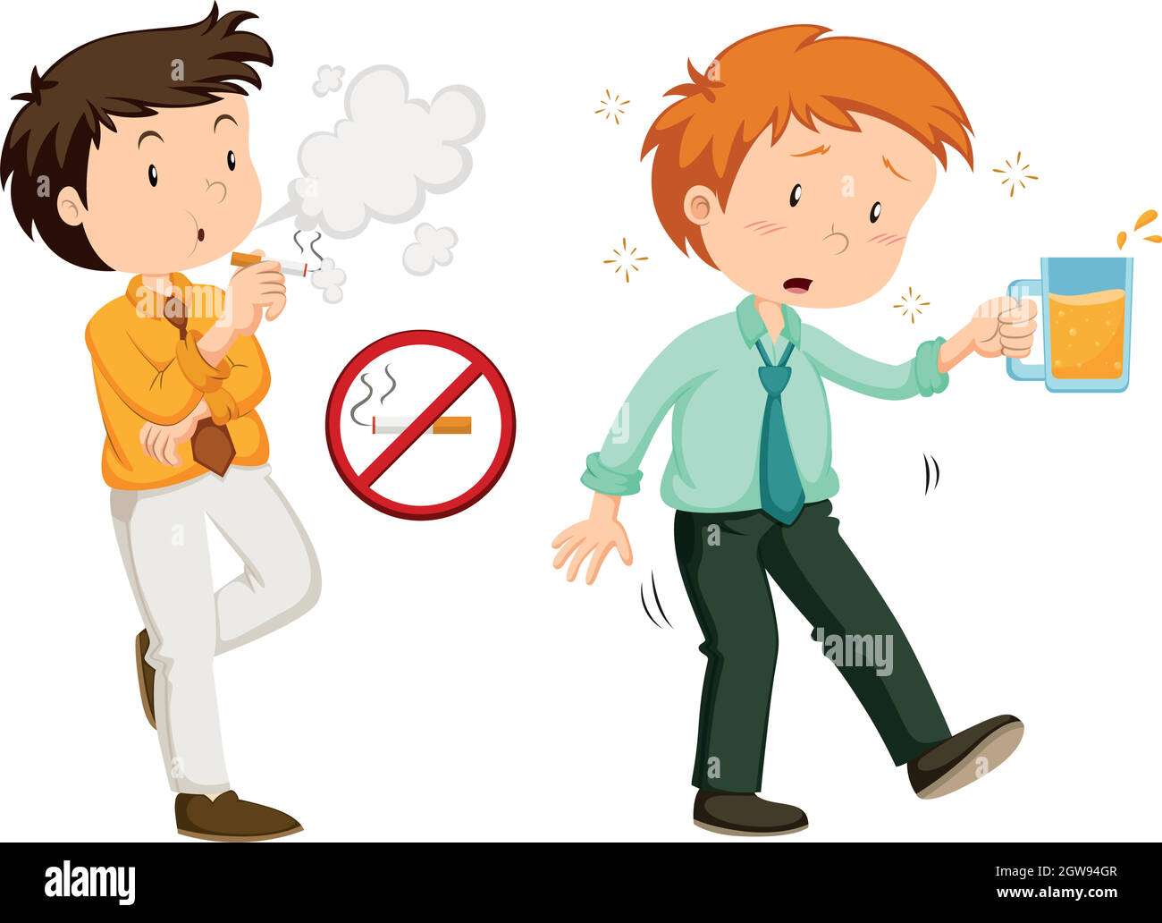 People smoking and drinking alcohol Stock Vector Image & Art - Alamy