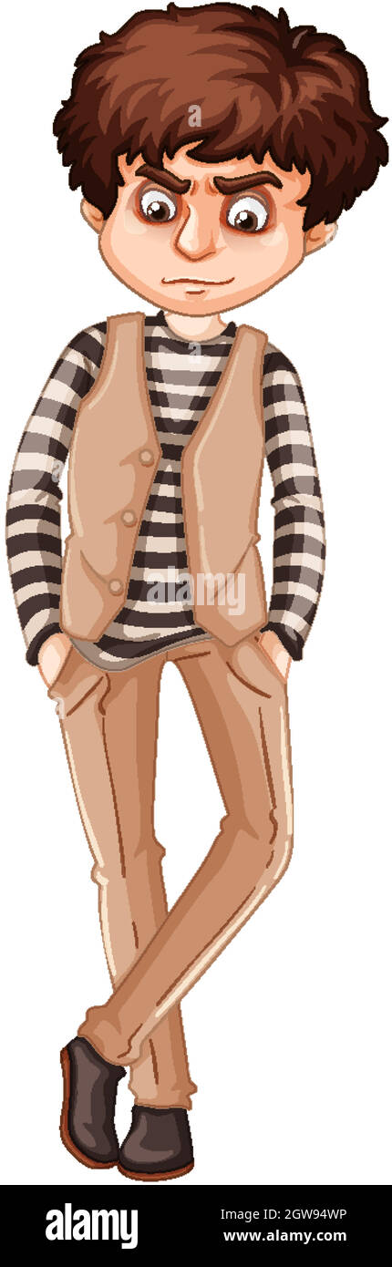 Angry man standing on white background Stock Vector Image & Art - Alamy