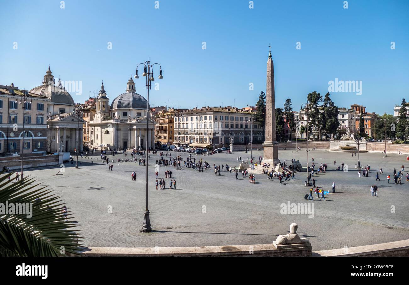 Aerial rome santa maria del popolo High Resolution Stock Photography ...