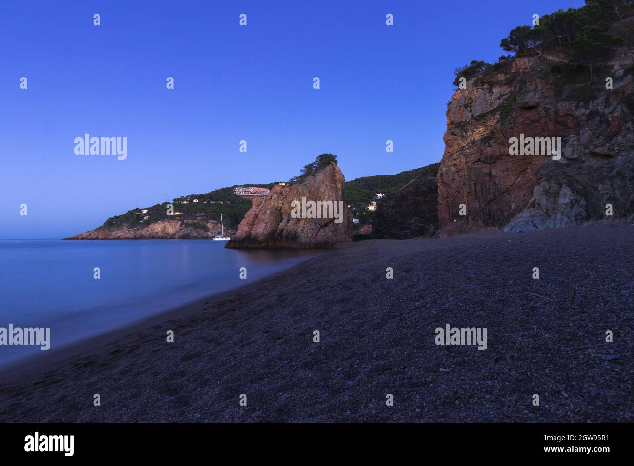 The Playa Illa Roja beach in Spain in the evening Stock Photo - Alamy