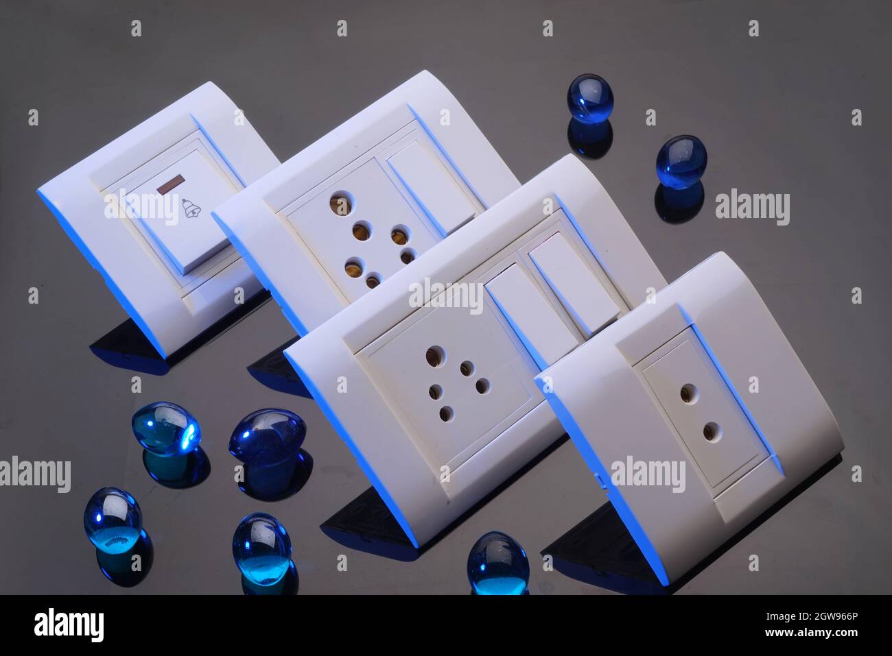 wall switch power electronic component socket different and modern ...