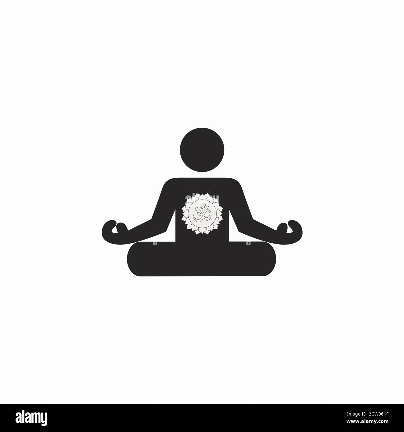 Yoga Fitness Icon. Flat Design Isolated Illustration Stock Photo - Alamy