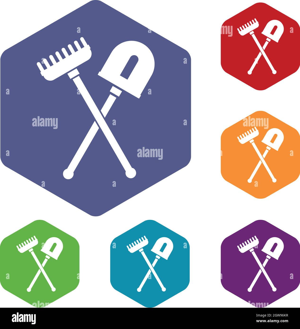 Shovel set set vector Stock Vector Images - Alamy