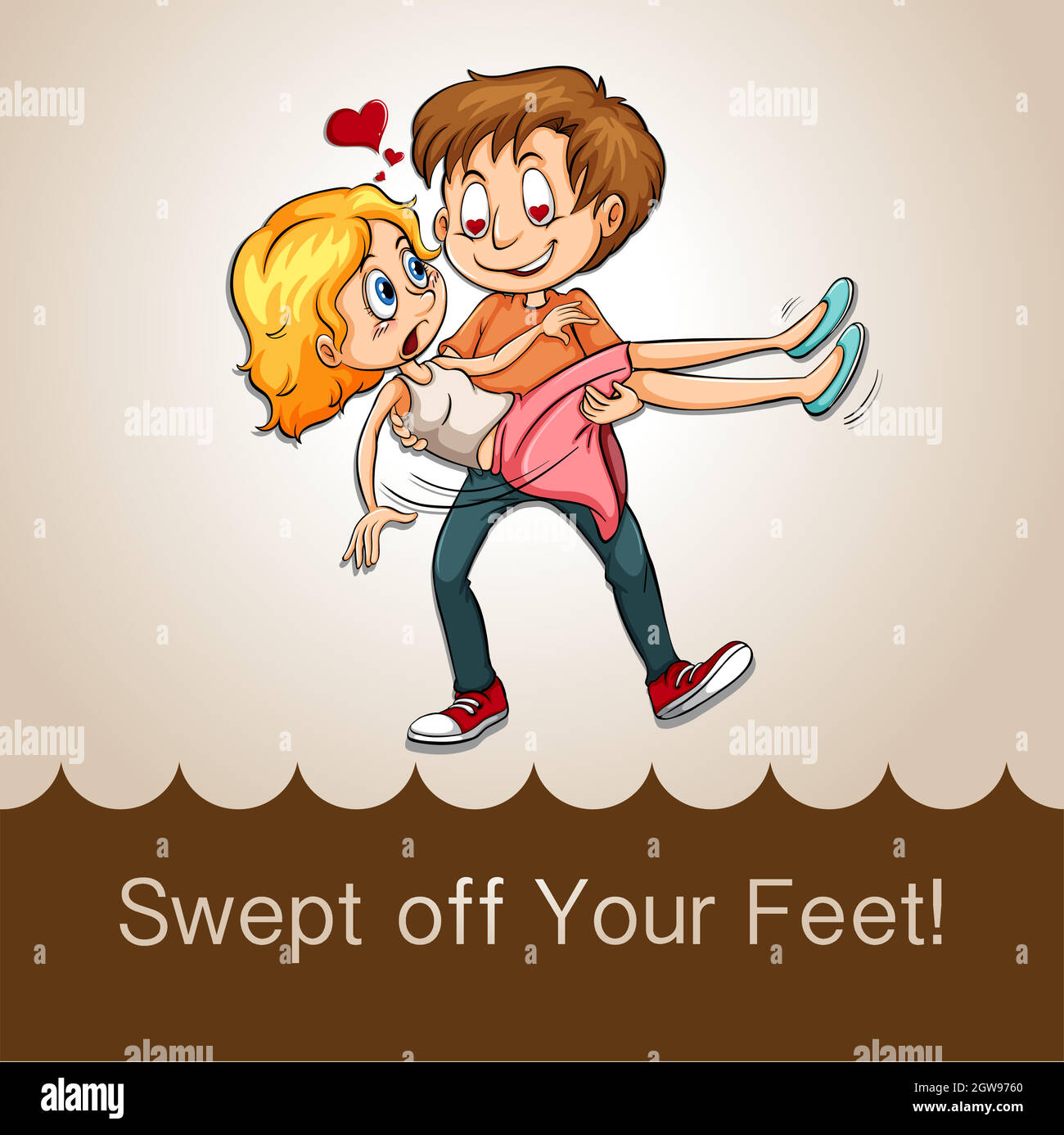 Swept off your feet Stock Vector Image & Art - Alamy
