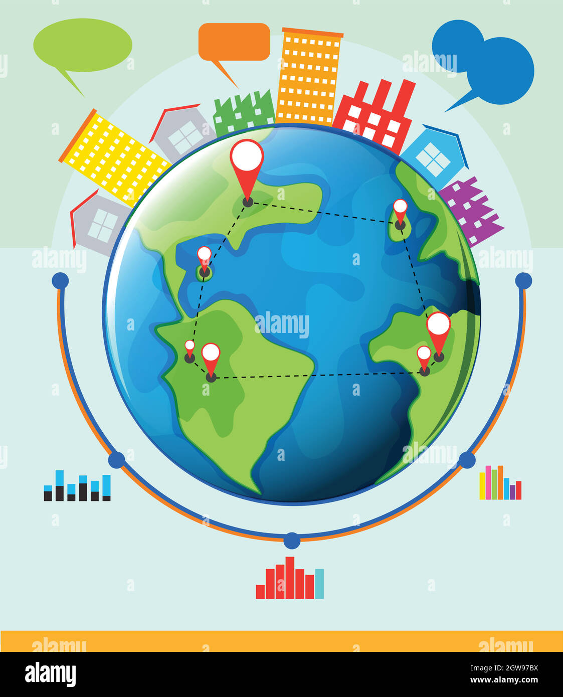 Globalisation cartoon hi-res stock photography and images - Alamy