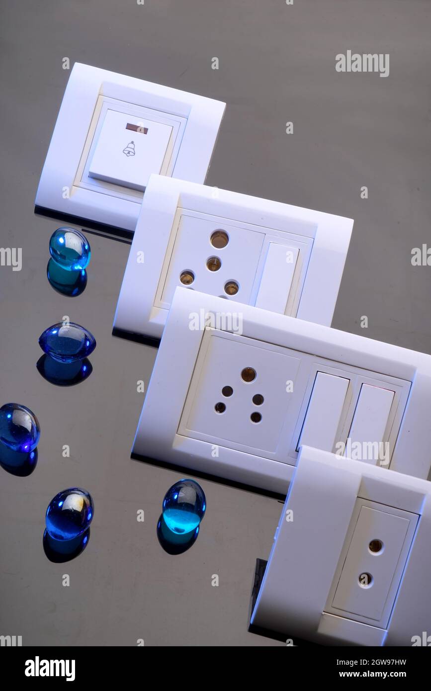 wall switch power electronic component socket different and modern ...