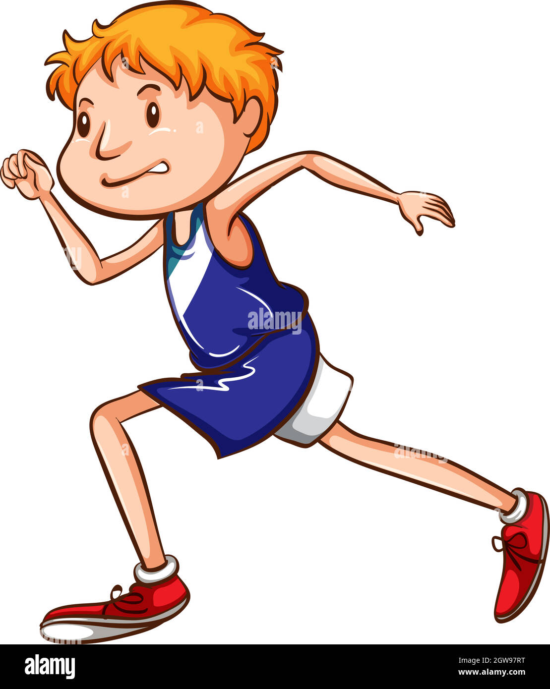 A coloured drawing of a young runner Stock Vector Image & Art - Alamy
