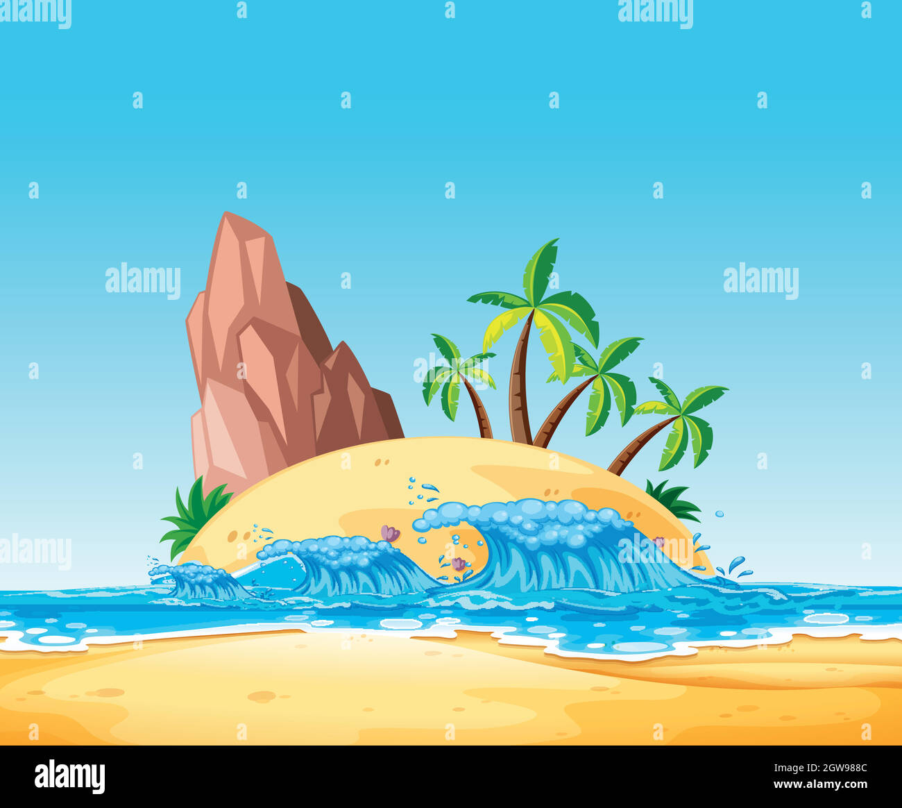 Hawaii wave Stock Vector Images - Alamy