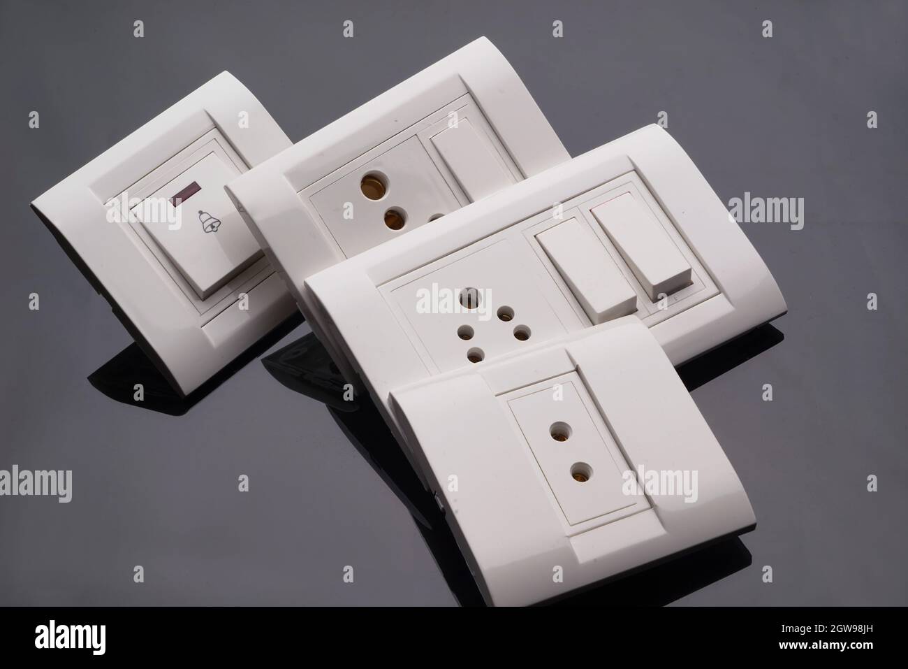 wall switch power electronic component socket different and modern ...