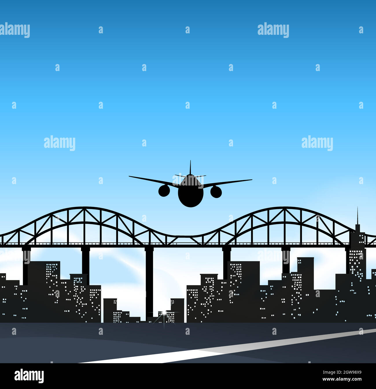The bridge in the sky Stock Vector Images - Alamy