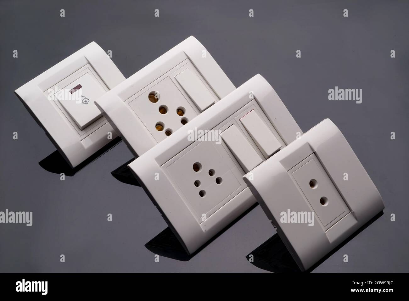 wall switch power electronic component socket different and modern ...