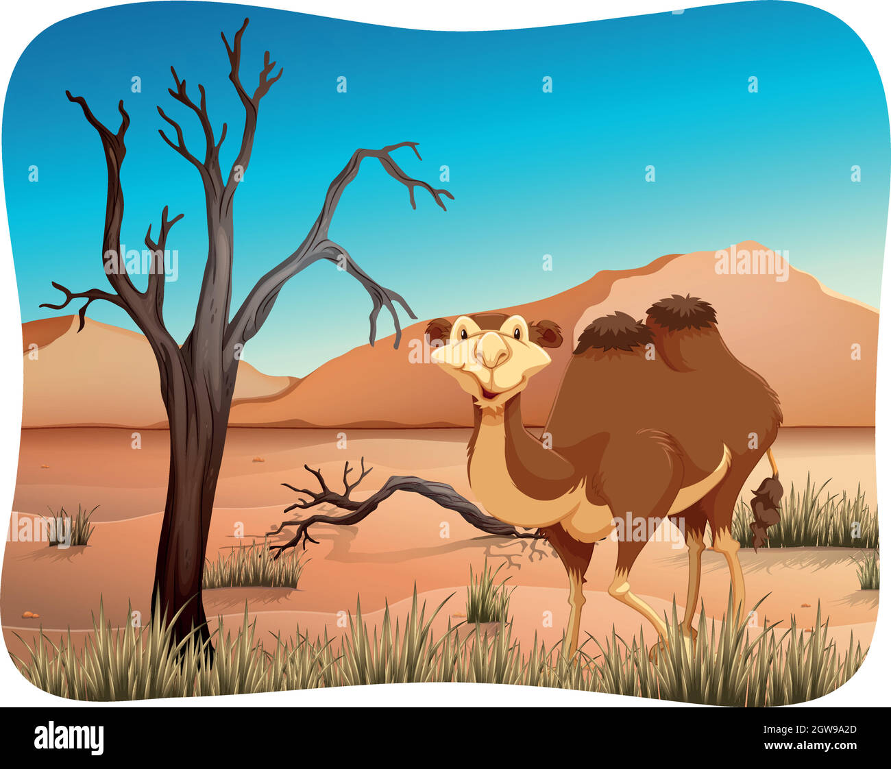 Camel sand standing Stock Vector Images - Alamy