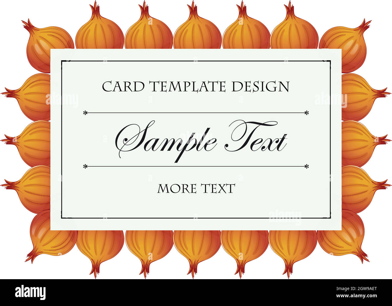 Card template with onions Stock Vector Image & Art - Alamy