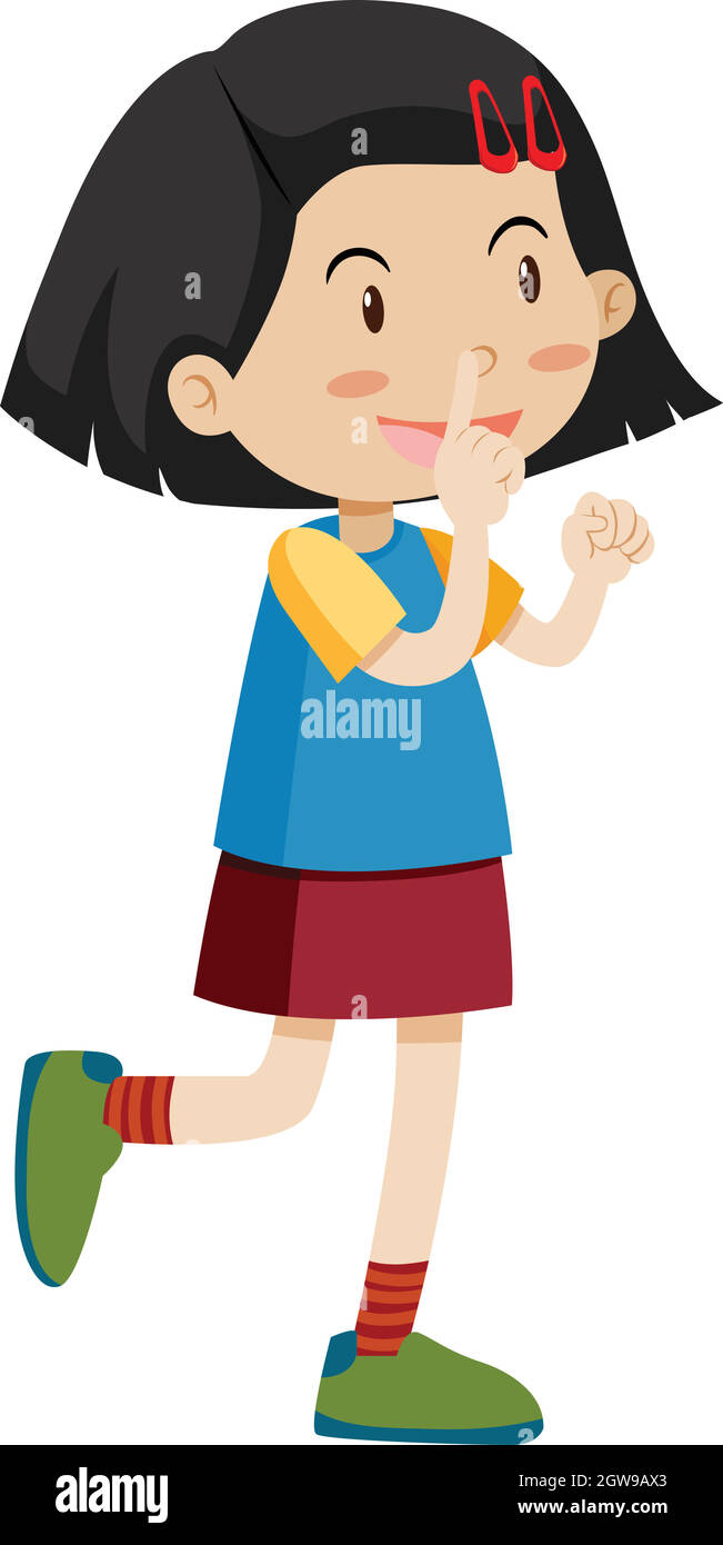 Little girl pointing up Stock Vector Image & Art - Alamy