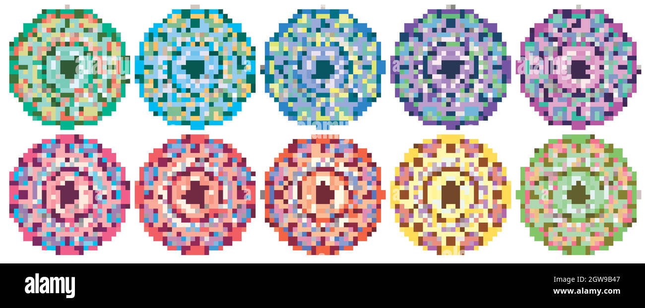 Mandala icon set Cut Out Stock Images & Pictures - Alamy