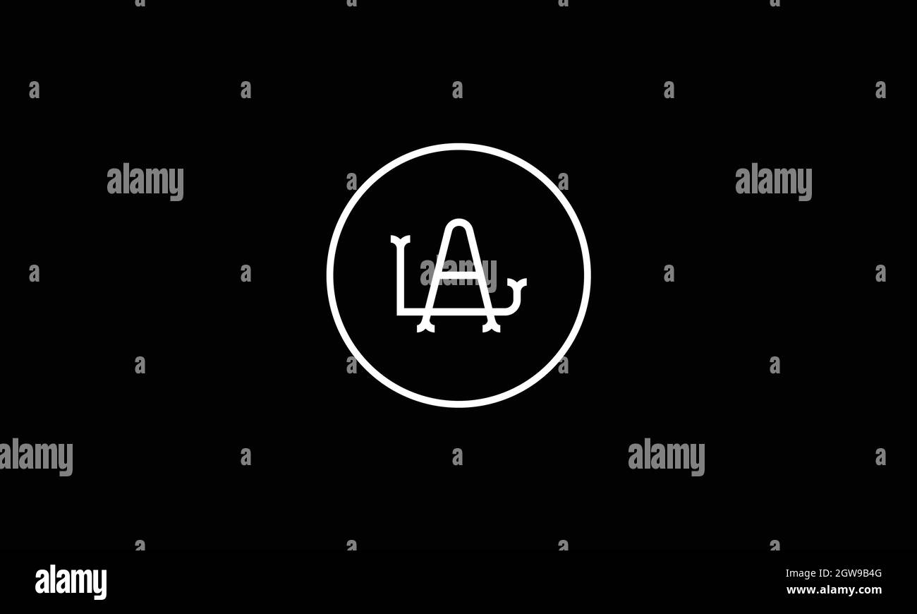 letters la logo design with negative space effect for illustration use ...