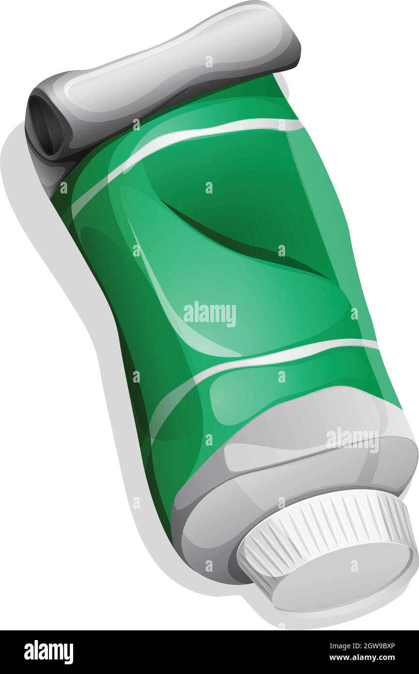 Toothpaste in green tube Stock Vector Images - Alamy