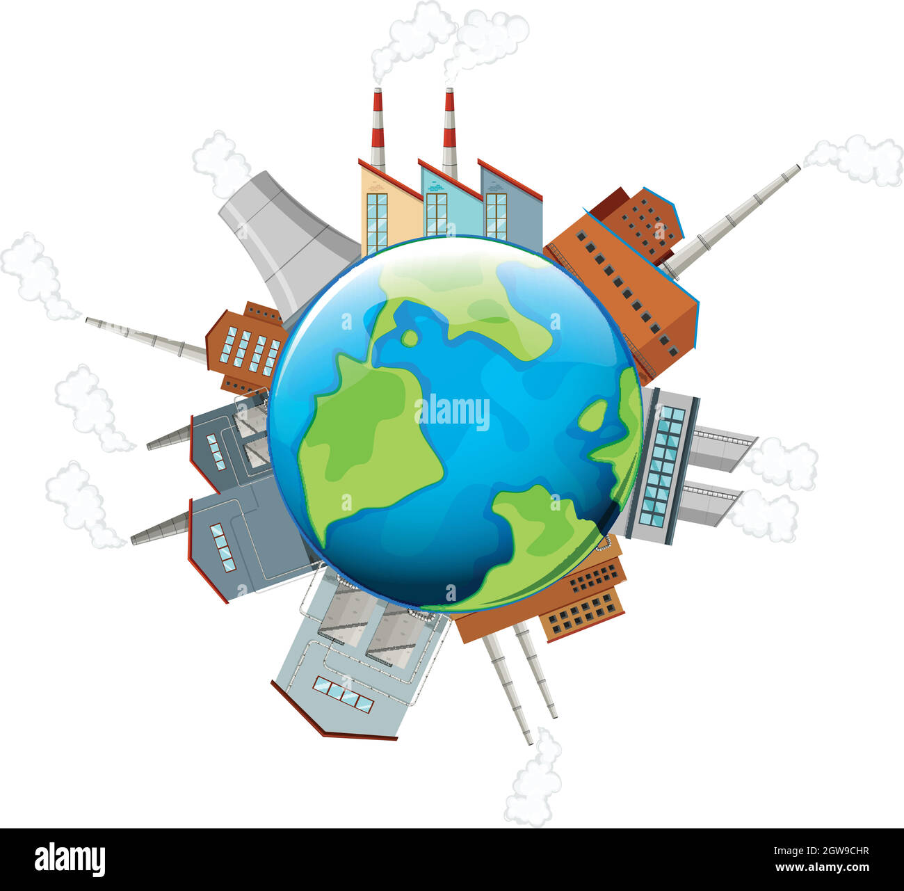 Factory buildings around the world Stock Vector Image & Art - Alamy