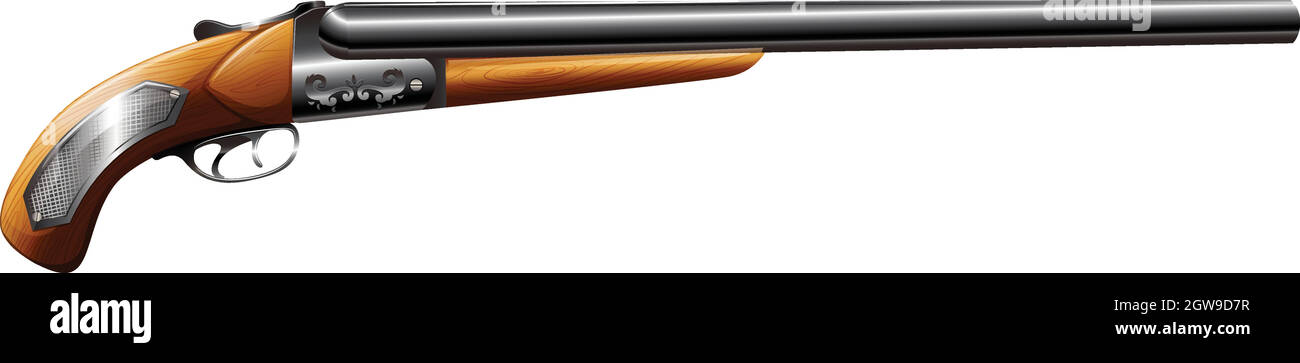 Shotgun rifle with wooden trigger Stock Vector Image & Art - Alamy