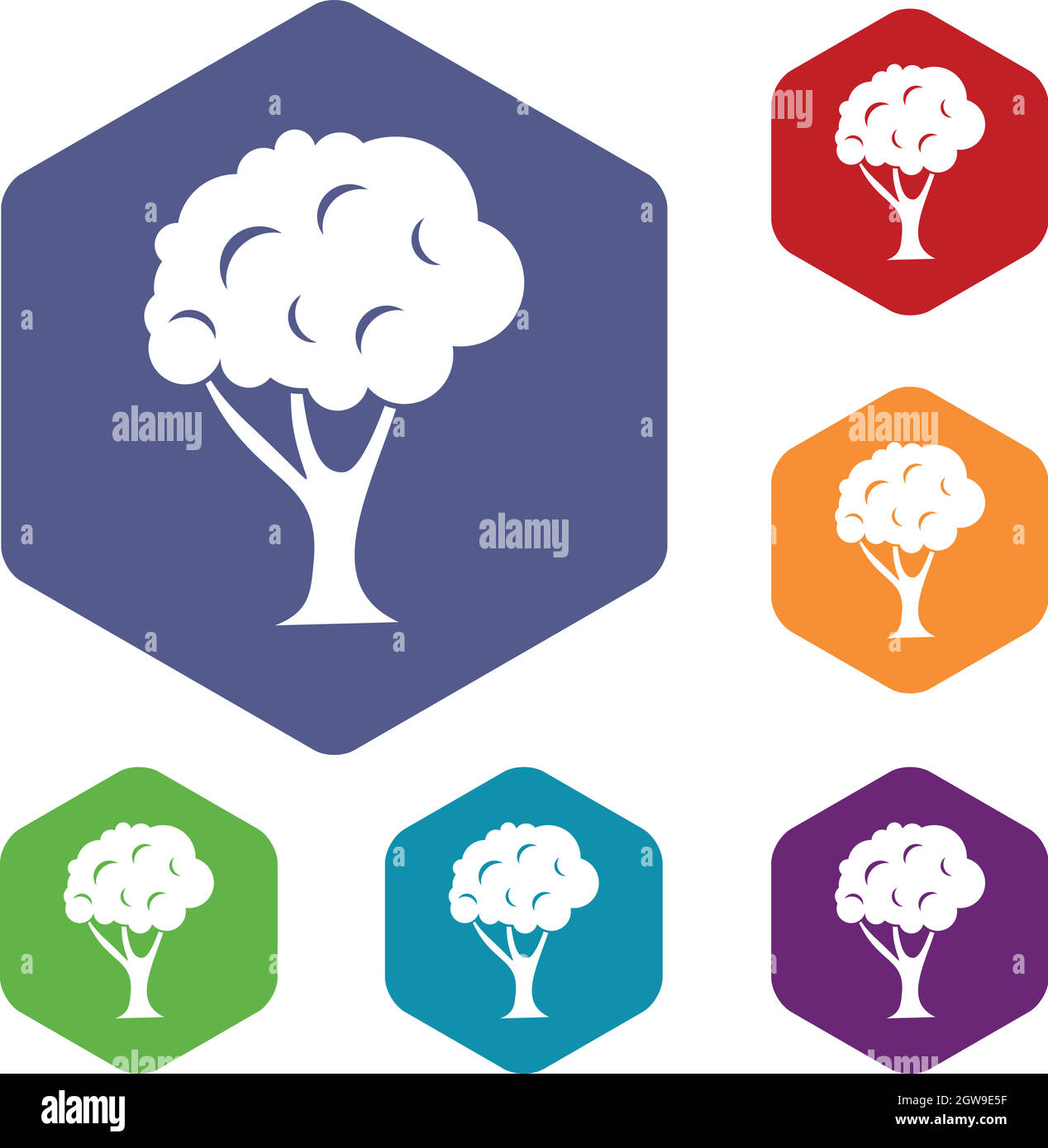 Tree icons set Stock Vector Image & Art - Alamy