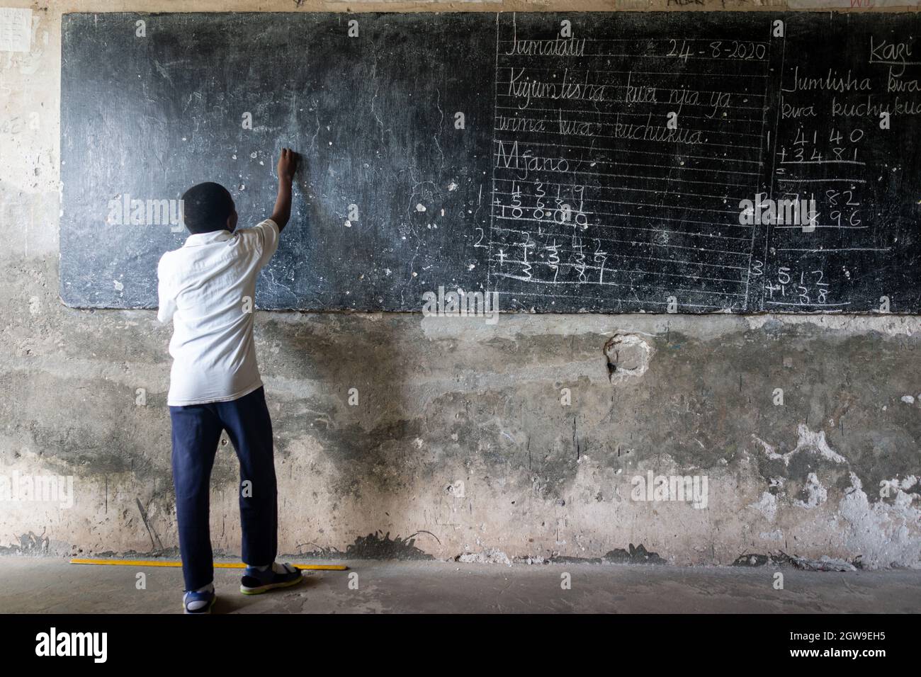 Authentic poor shool with good boys inside Stock Photo - Alamy