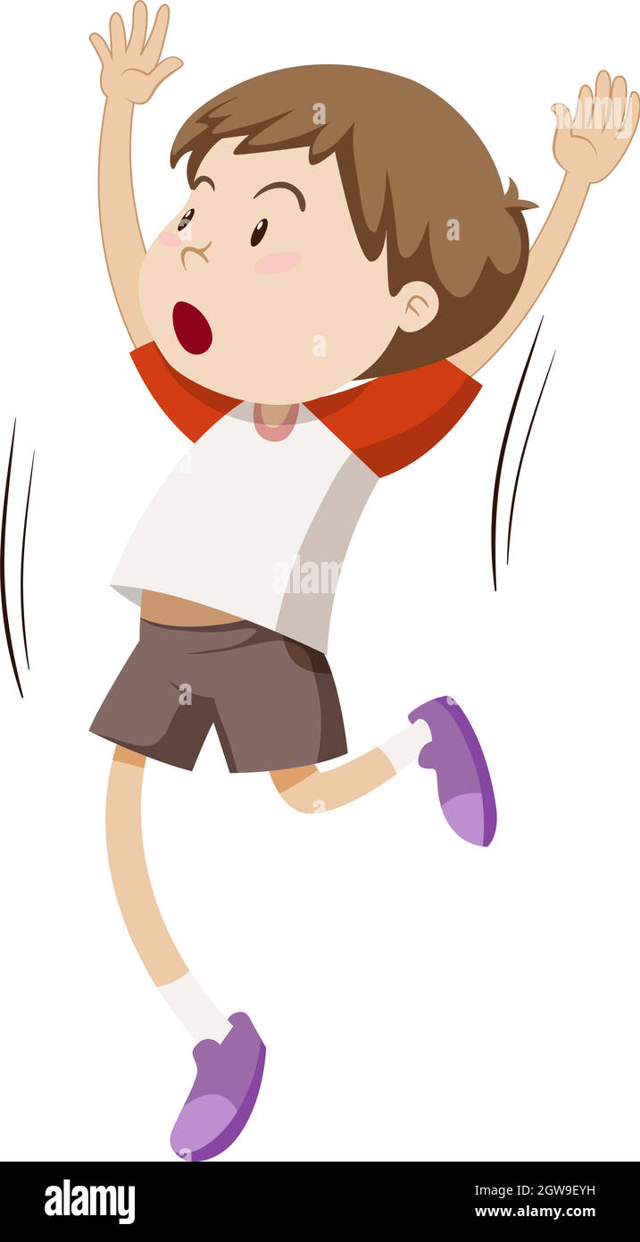 Boy having both arms up Stock Vector Image & Art - Alamy