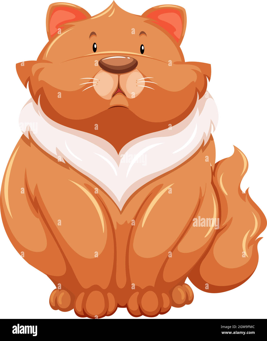 Poor white cat Stock Vector Images - Alamy