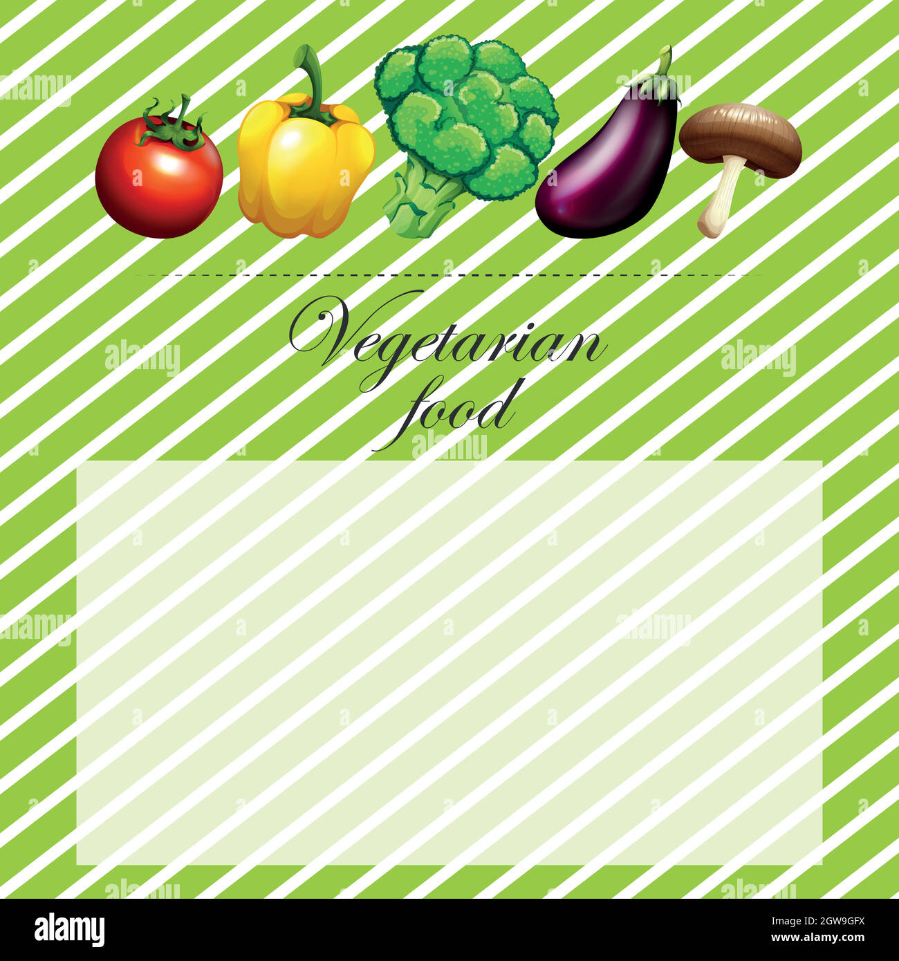 Border design fresh vegetables illustration hi-res stock photography ...
