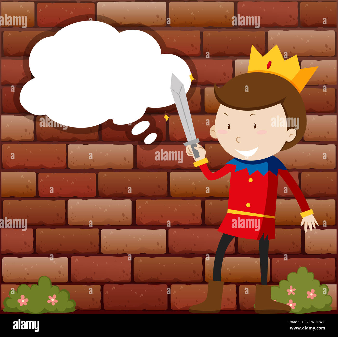 Little Prince holding sword Stock Vector Image & Art - Alamy