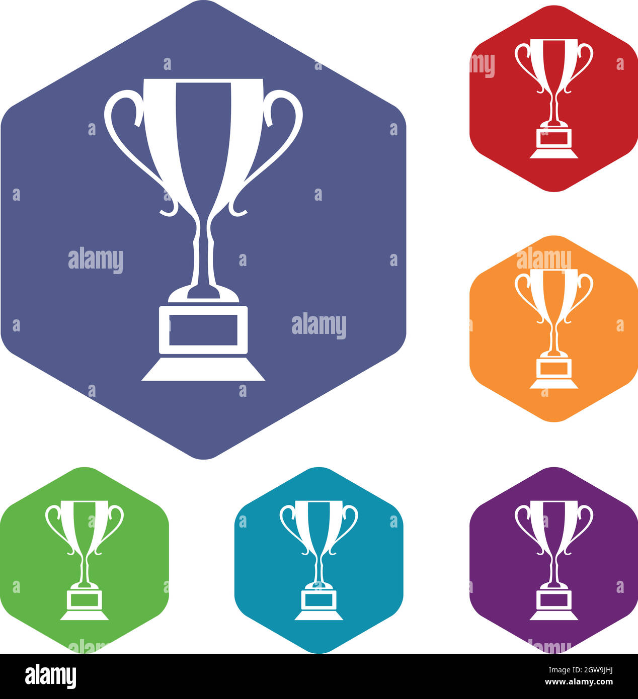 Trophy cup icons set Stock Vector Image & Art - Alamy