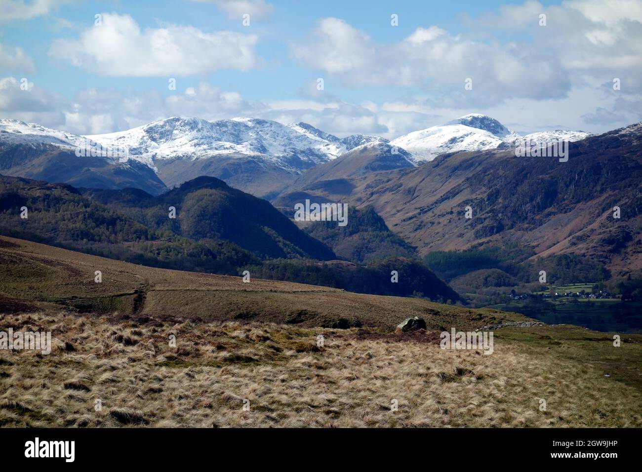 The Scafell Mountain Range and 'Great Gable' from the Top of 'Walla ...