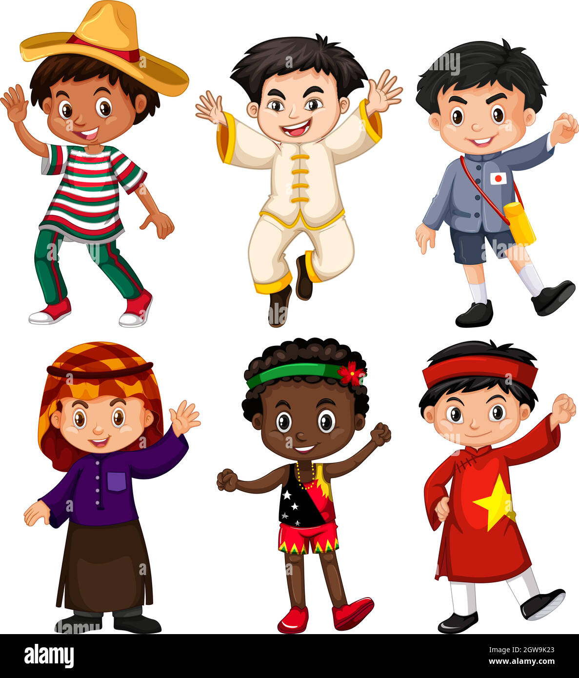 Boys from different countries Stock Vector Image & Art - Alamy