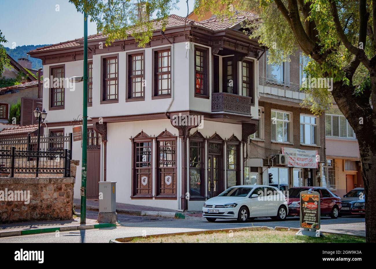BURSA, TURKEY. AUGUST 15, 2021. Street view, buildings in traditional ...
