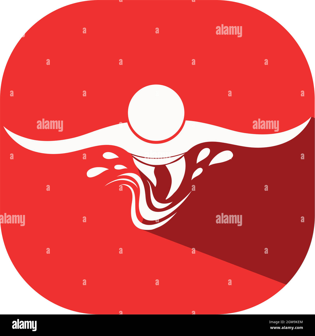 Man swimming graphic icon Stock Vector Images - Alamy