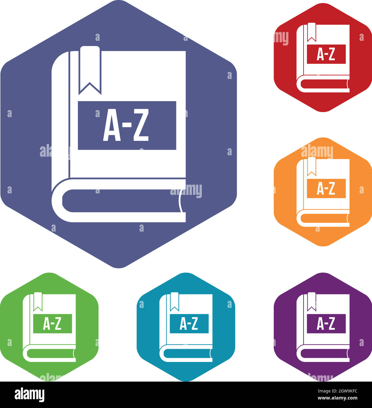 Dictionary book icons set Stock Vector Image & Art - Alamy