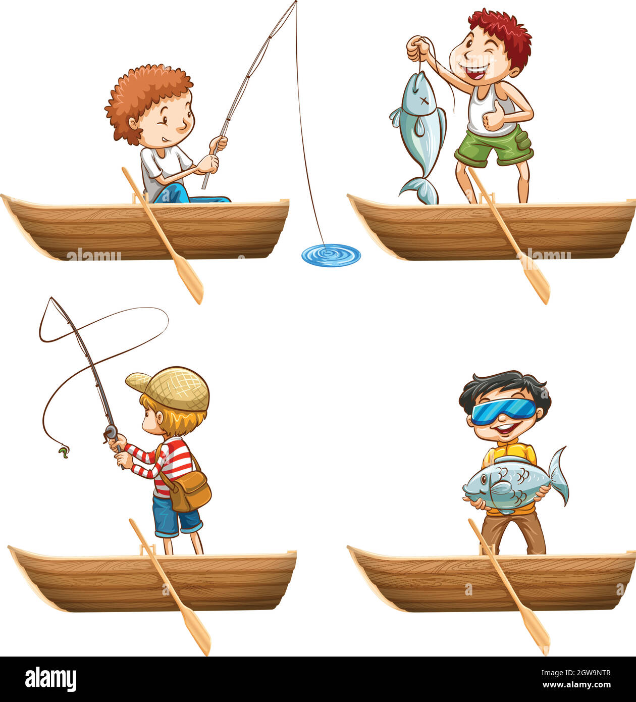 Man rod fishing in Cut Out Stock Images & Pictures - Alamy
