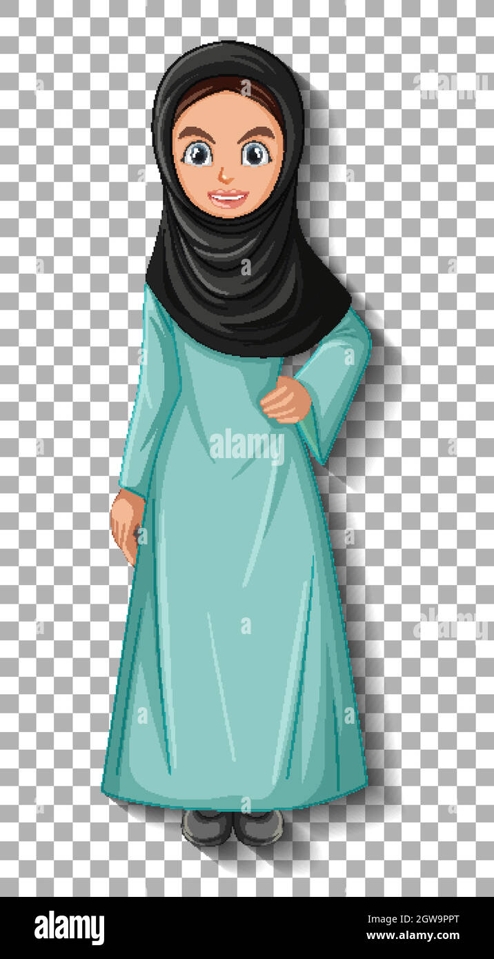 Beautiful arabic lady cartoon character Stock Vector Image & Art - Alamy