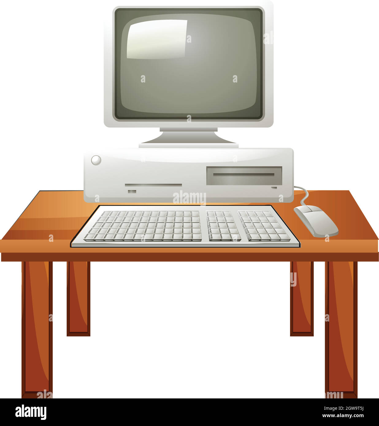 Computer equipment set Stock Vector Images - Alamy