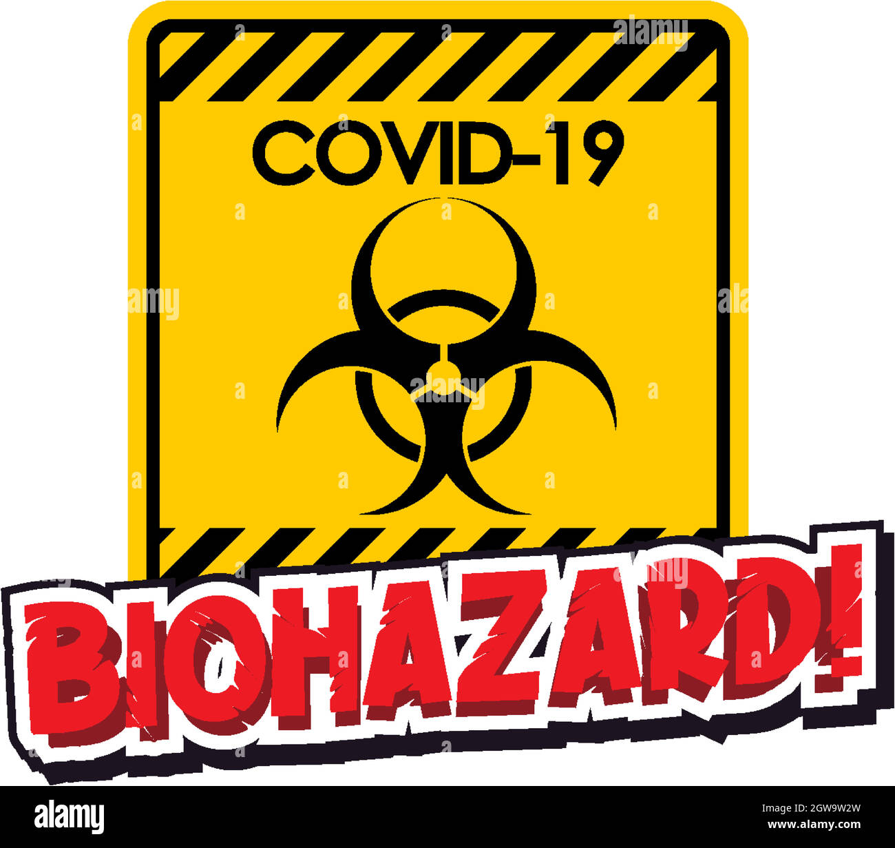 Poster design for coronavirus theme with biohazard sign Stock Vector ...