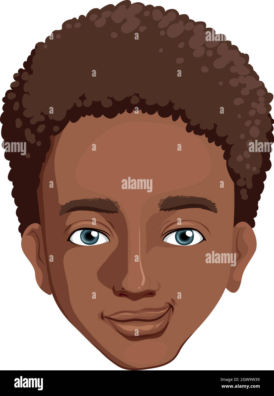 American boy head face Stock Vector Images - Alamy