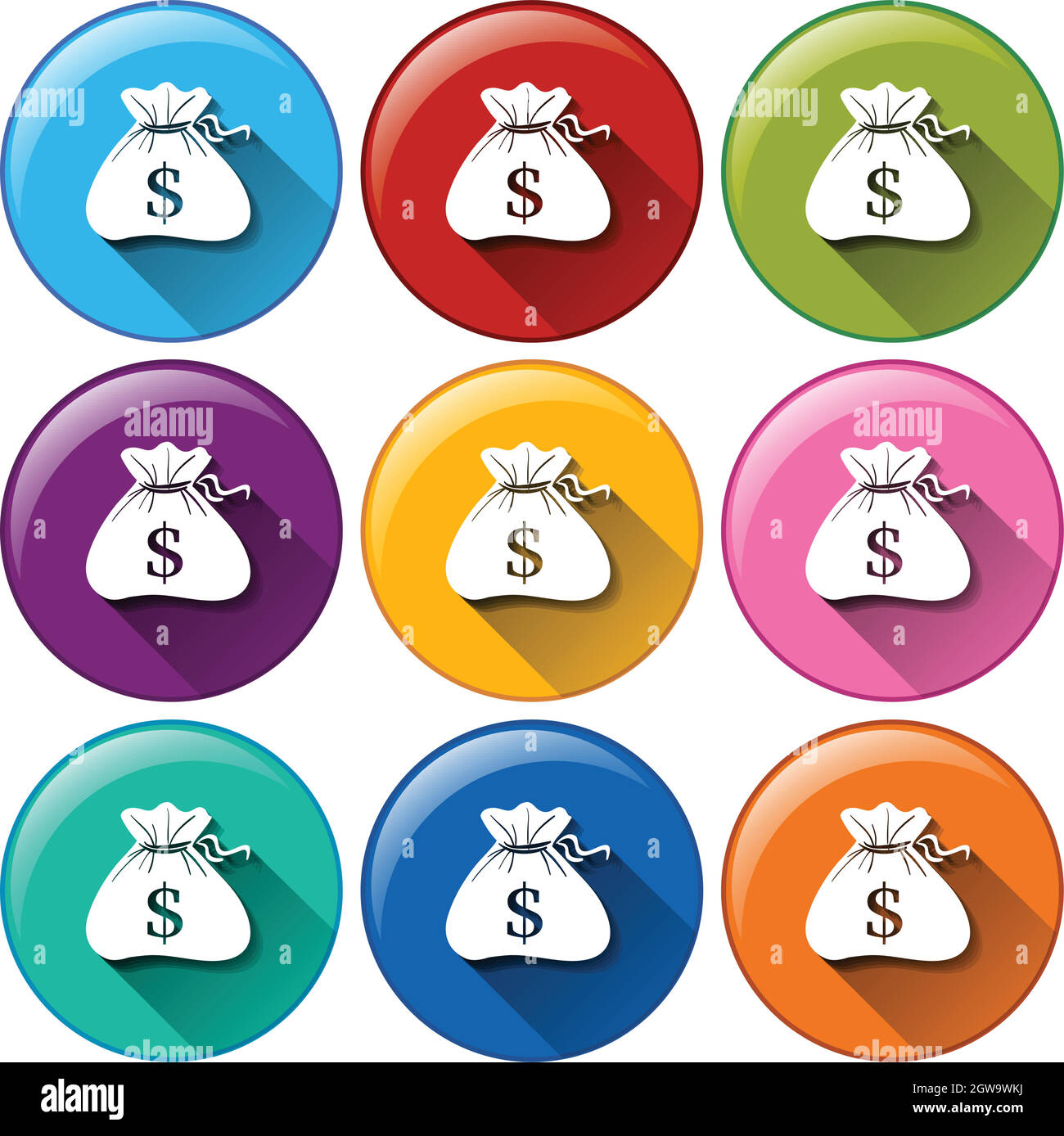 Colorful sacks Stock Vector Images - Alamy