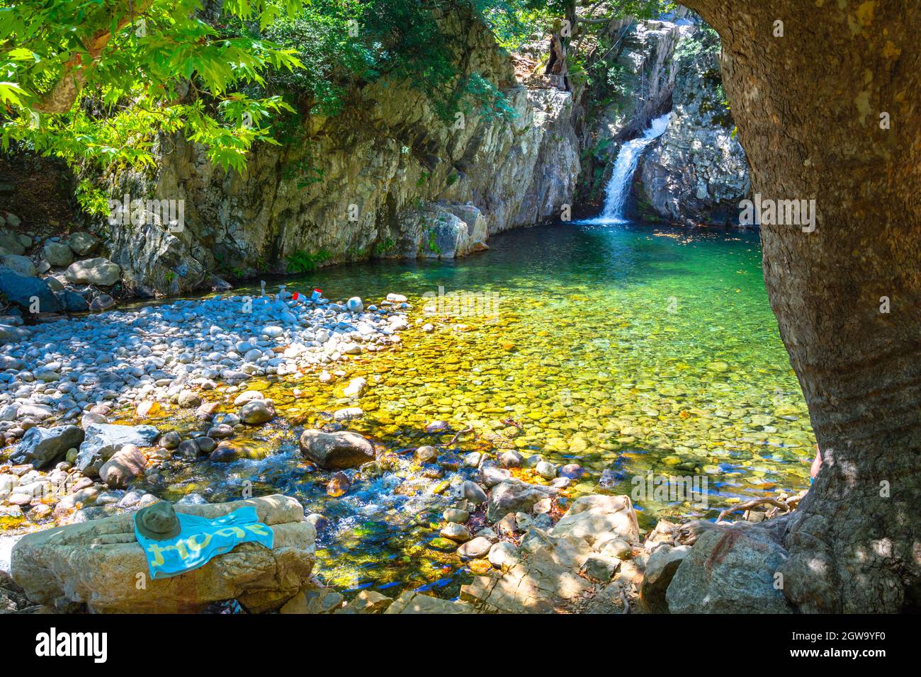 Vathres are small water natural pools with waterfalls along the ...