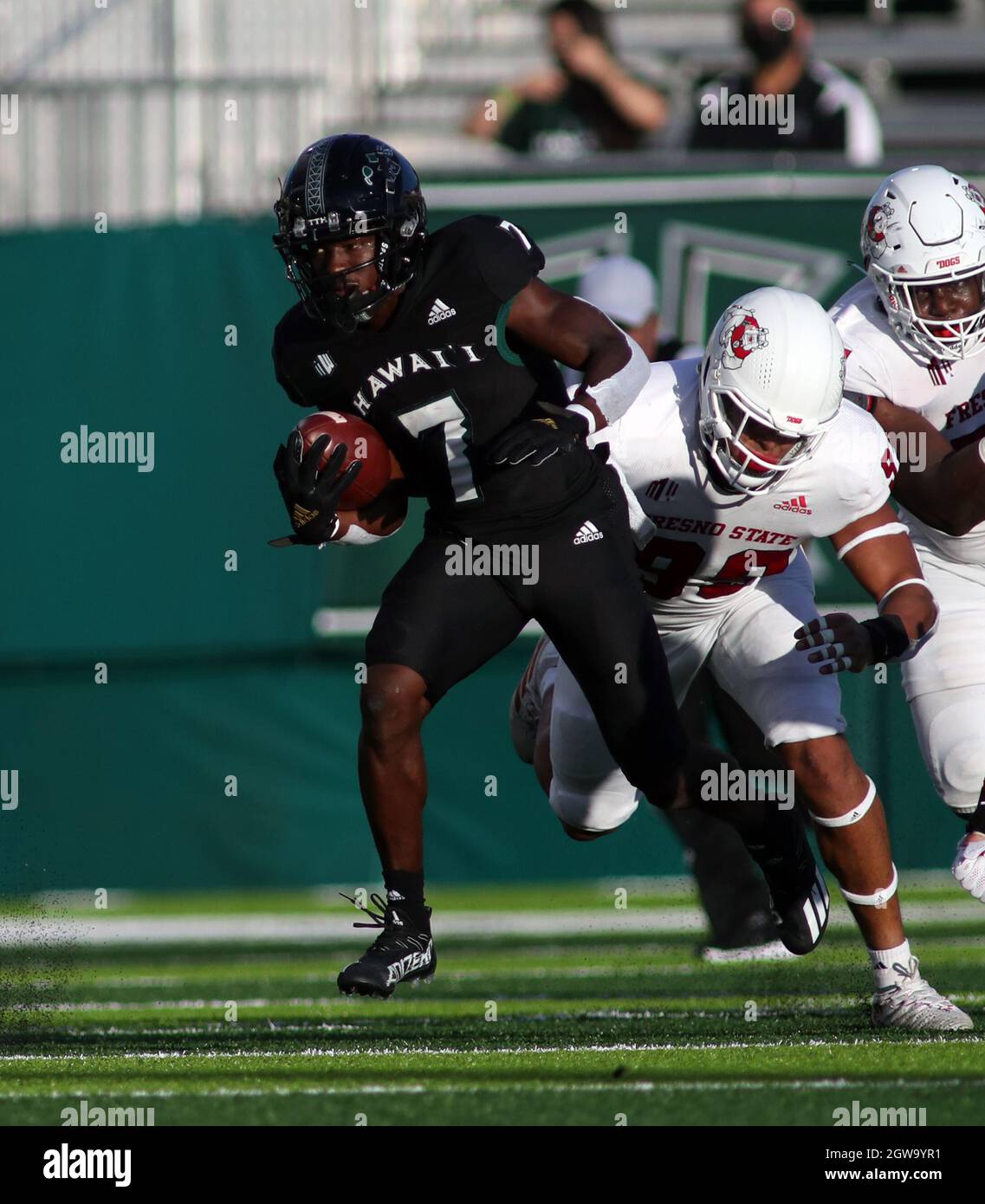 October 2, 2021 - Hawaii Rainbow Warriors running back Calvin Turner Jr ...